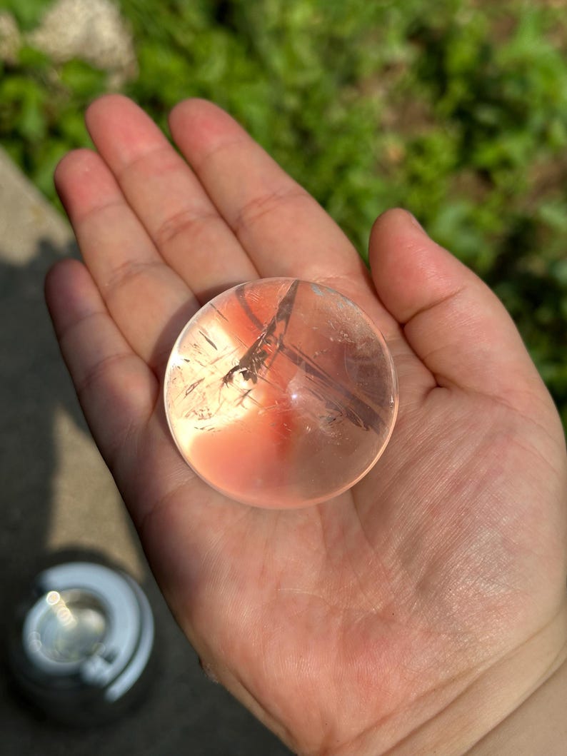 Natural Clear Quartz Sphere | Crystal Ball for Meditation ,home Decor ...