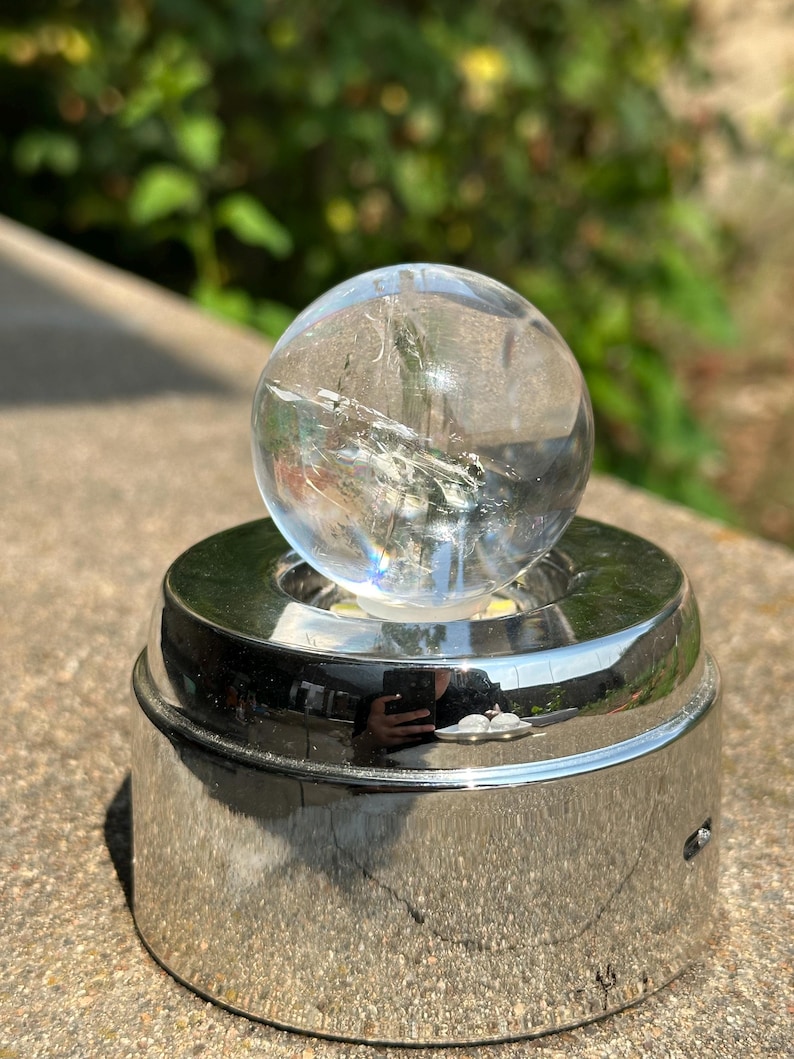 Natural Clear Quartz Sphere | Crystal Ball for Meditation ,home Decor ...