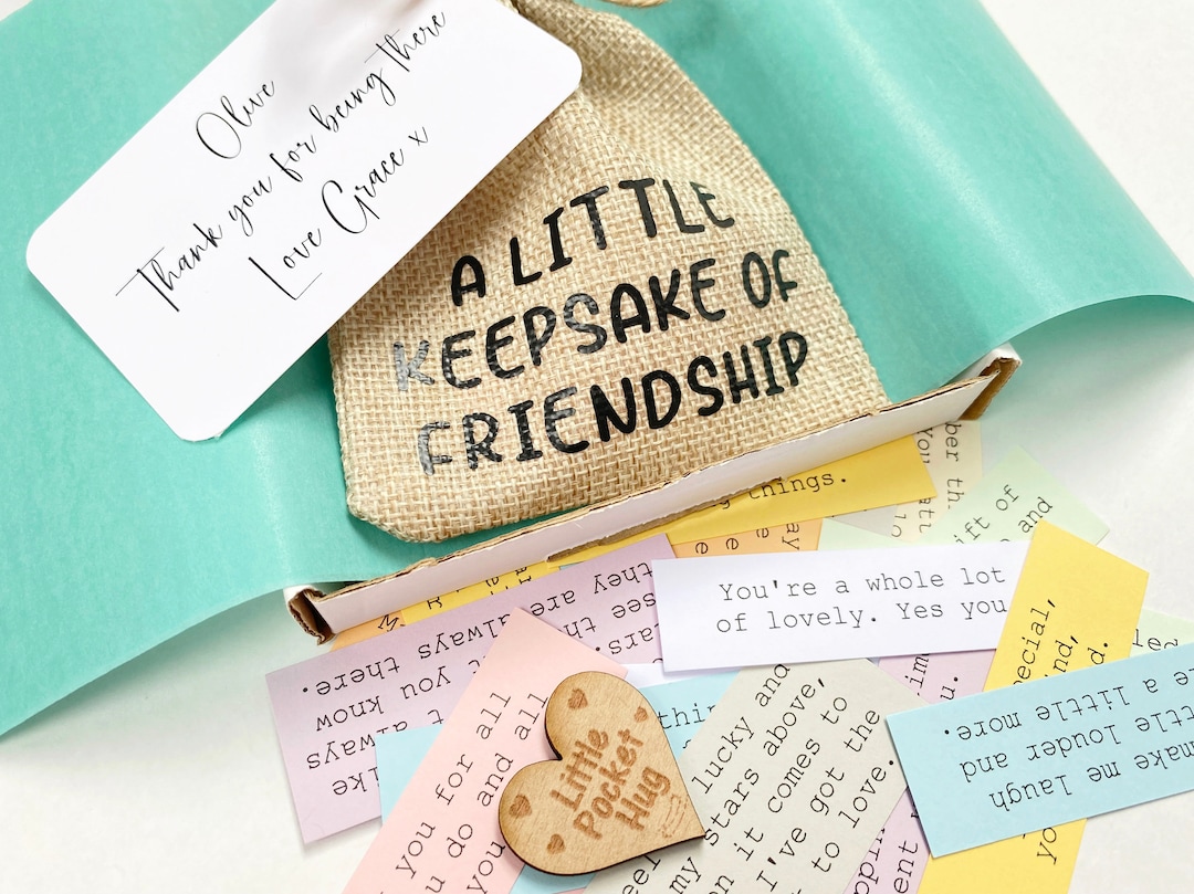 Friendship Keepsake Quote Bag / 31 Quotes / Present Gift for Friend ...