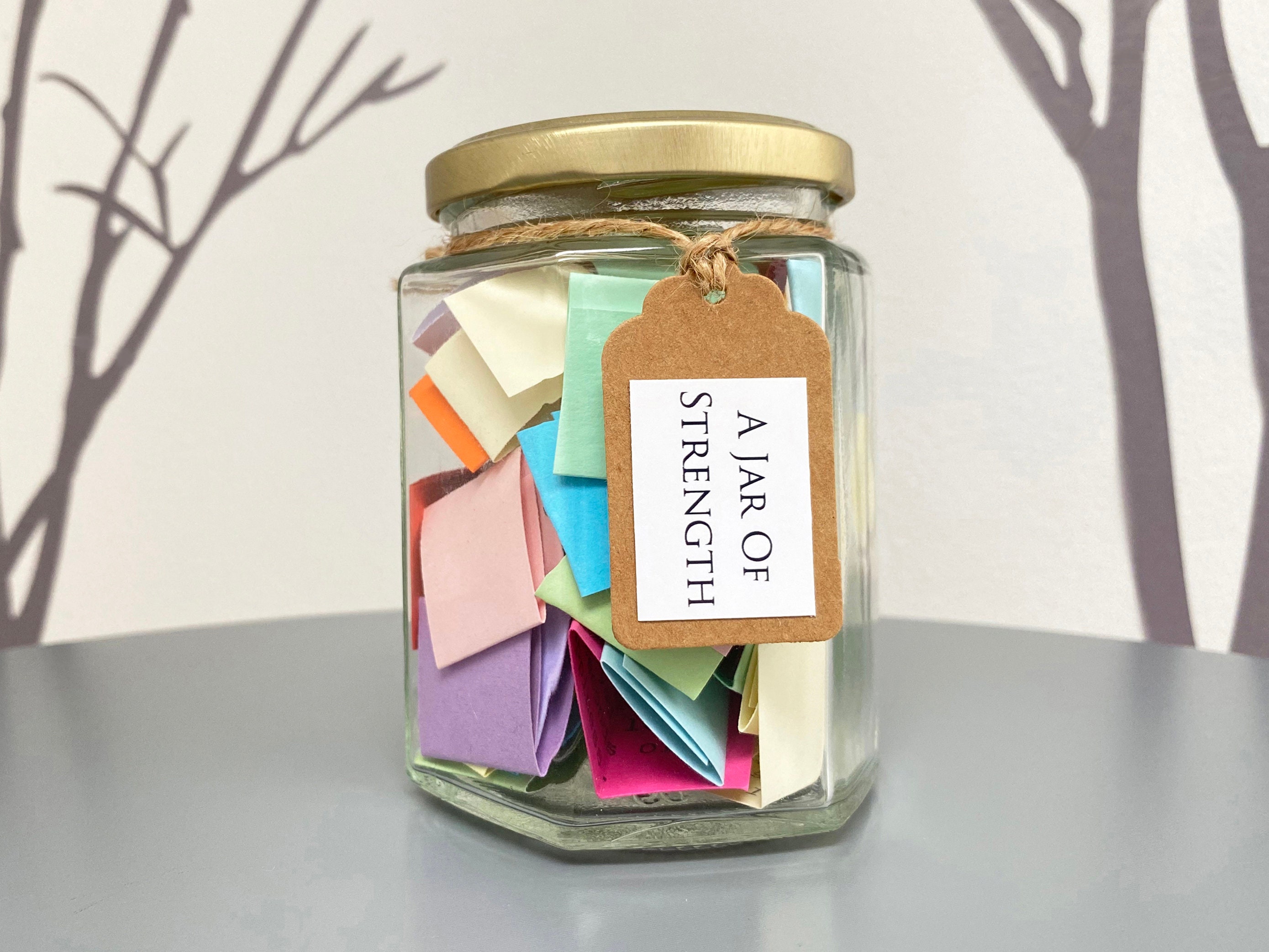 A Jar of Strength / 50 Positive Encouraging Motivational | Etsy