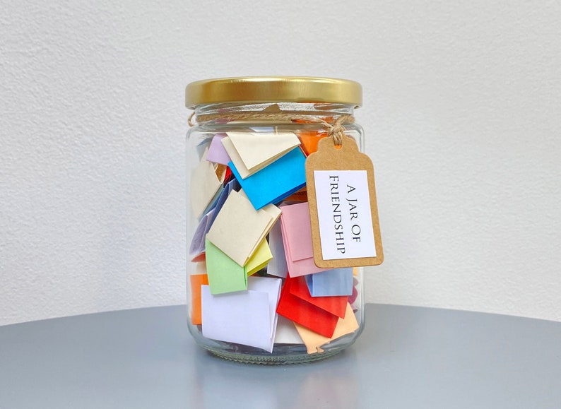 A Jar of Friendship / 50 Quotes / Friend Sentimental Present Gift - Etsy