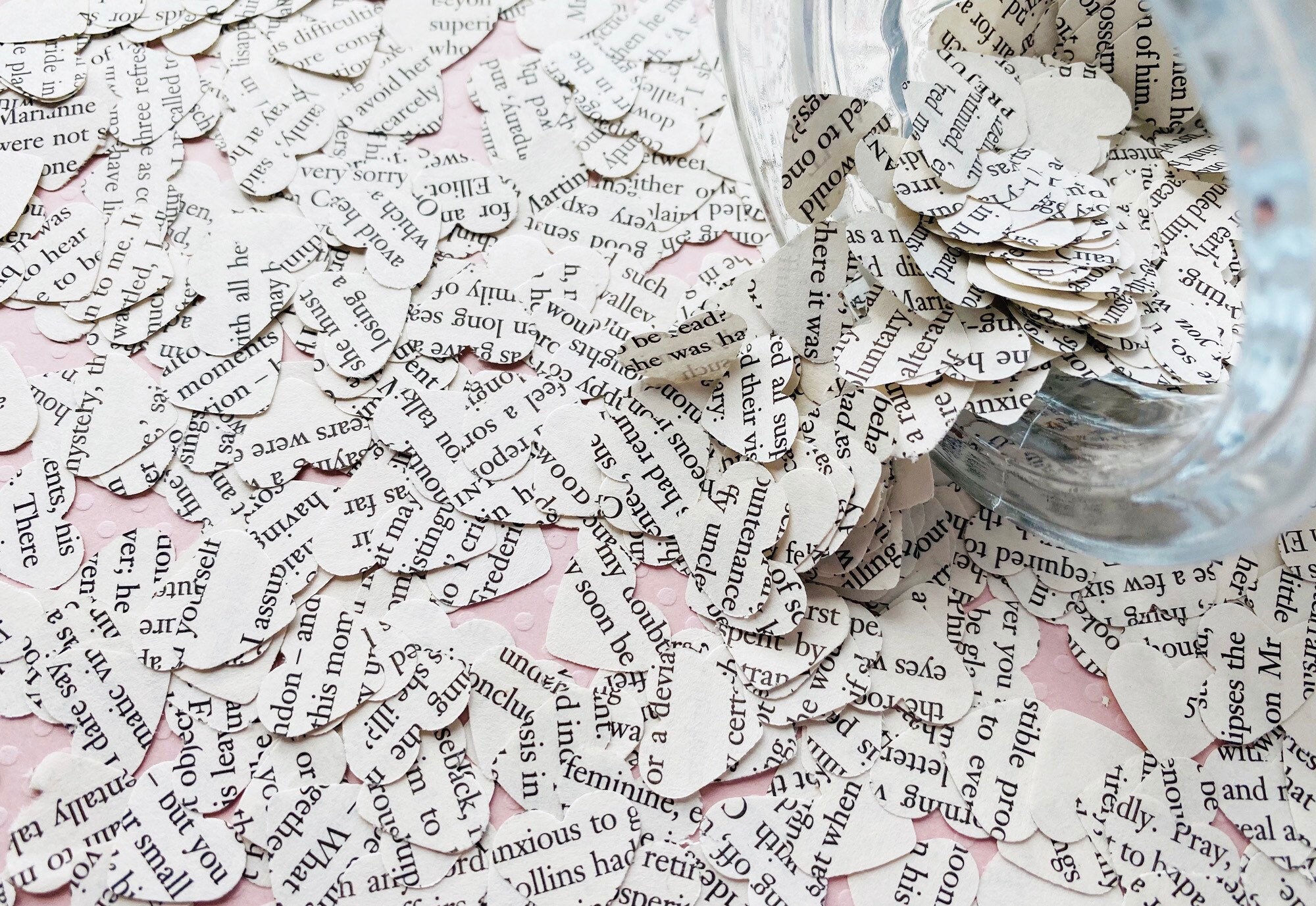 Novel Book Confetti Hearts / Wedding Birthday Enagement | Etsy