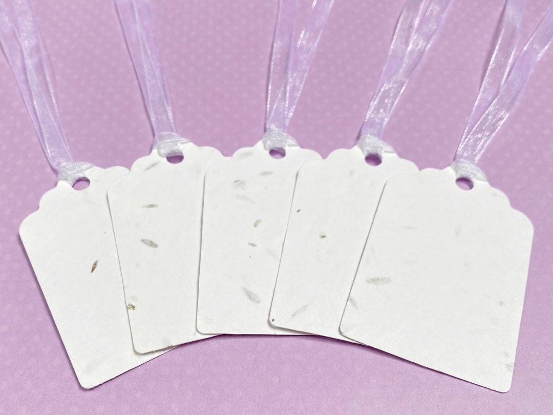10 White Plantable Seed Paper Tags 280gsm / Biodegradable Eco Friendly ...