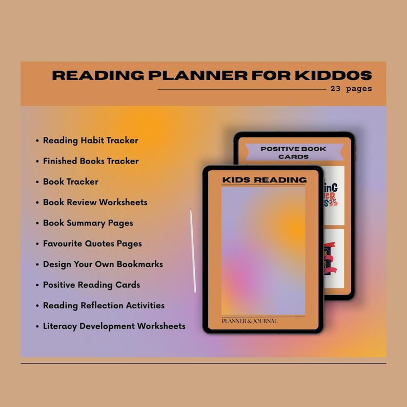 Kids Reading Planner | Book Tracker, Literacy Activity (PDF) - Etsy