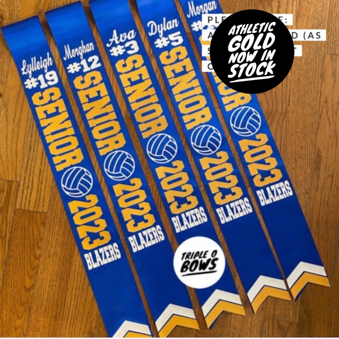 2026 "the Champion Pro" Sports Senior Night Sashes With Chevron Tails ...