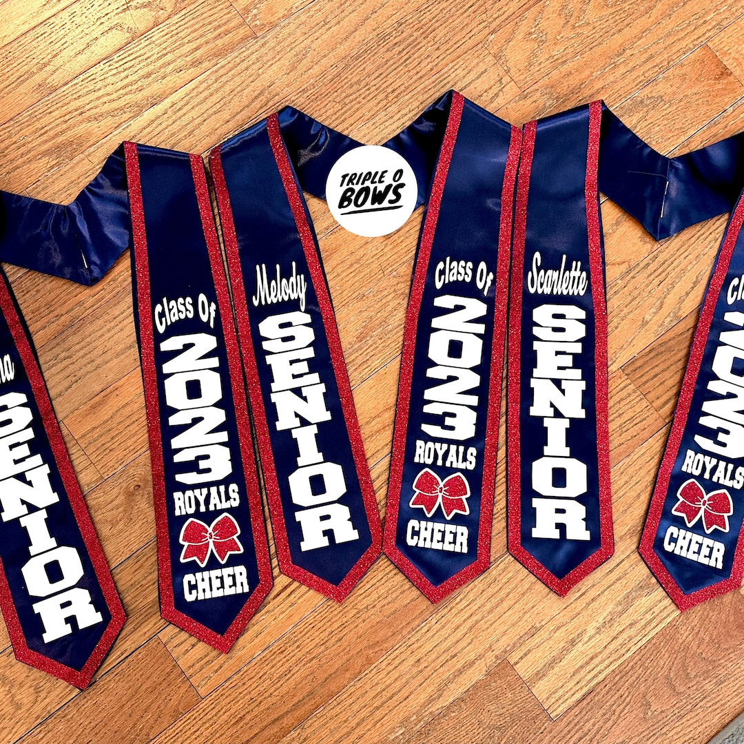 60 Inch 2026 Senior Night Graduation CHEER Stole (optional Bow) - Add ...