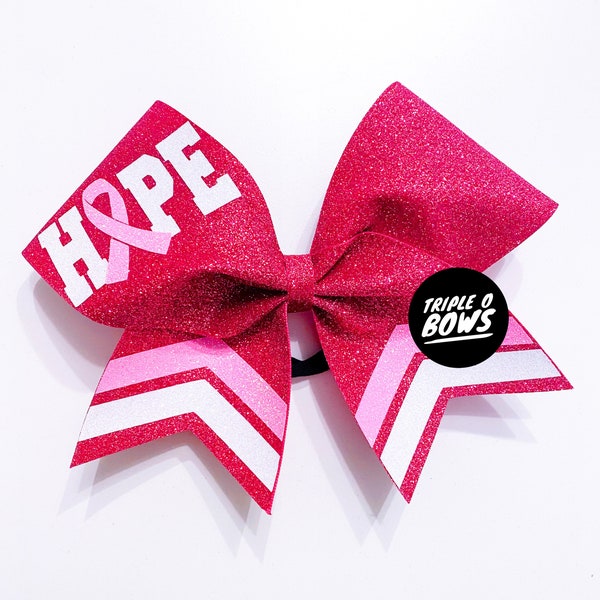 Breast Cancer Cheer Bow Svg - Etsy
