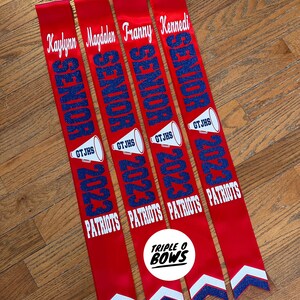 2026 "the Champion Pro" Sports Senior Night Sashes With Chevron Tails ...