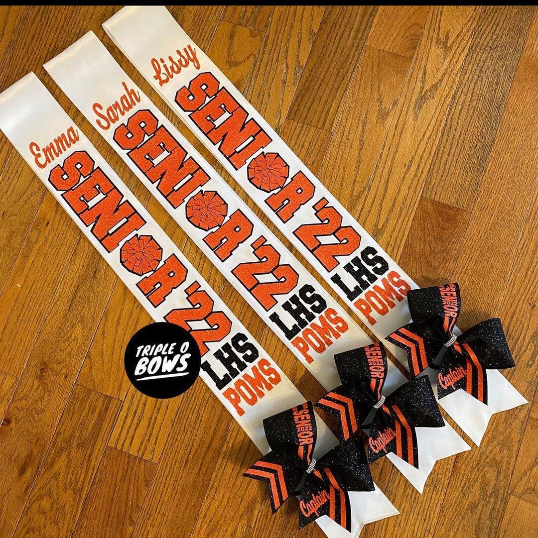 2026 Pom or Cheer Senior Sash (one Sash With Optional Bow) - Etsy