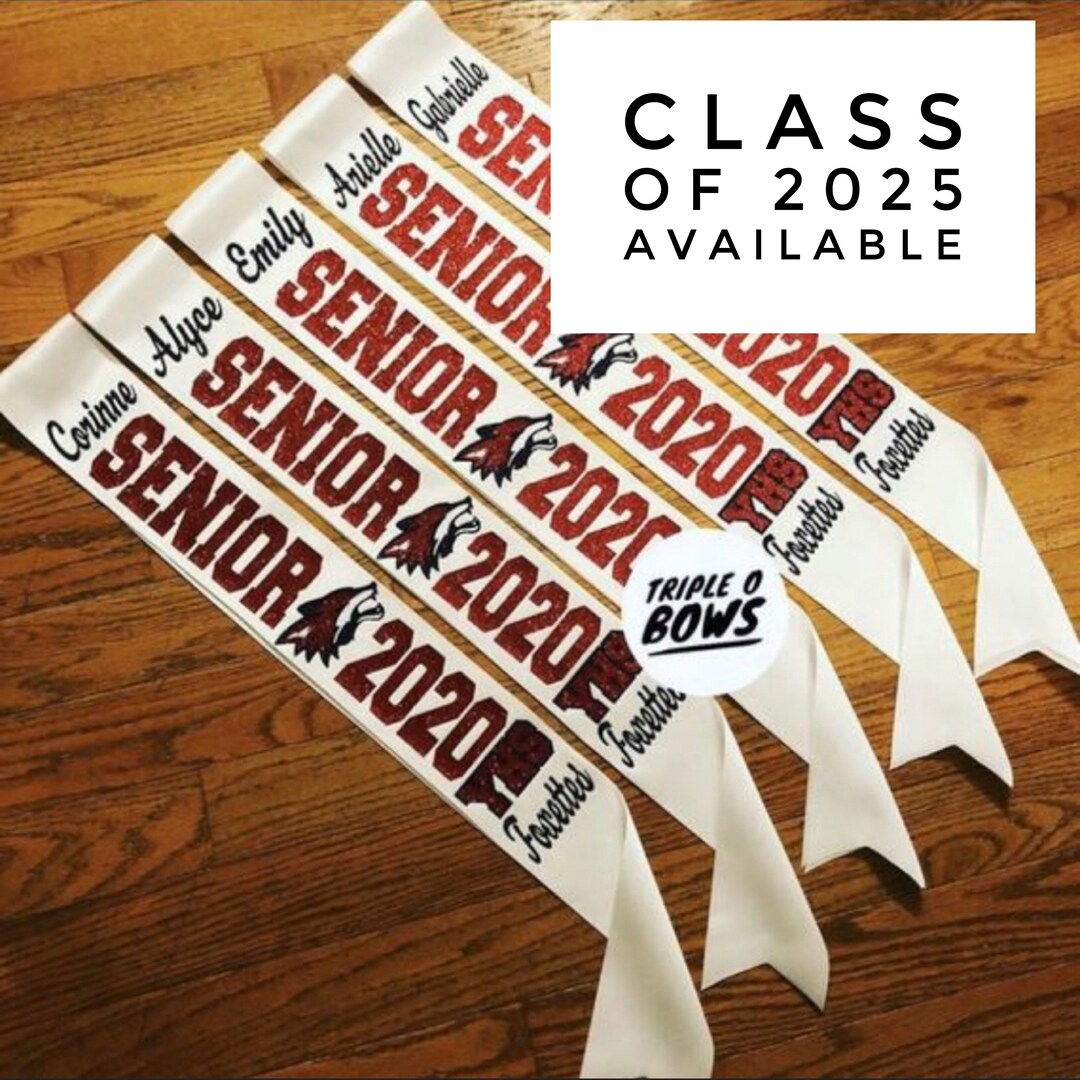 2025 Custom Mascot/logo Sash (one Sash With Optional Bow) - Etsy