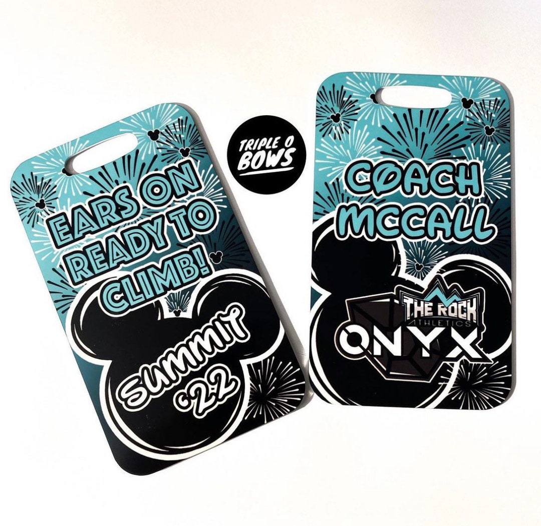 Fireworks Summit Cheer and D2 Summit Bag Tag 2025 - Customizable Saying ...