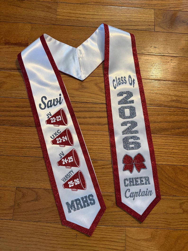 60 Inch 2026 Senior Night Graduation Cheer and Sports Stole - Add ...