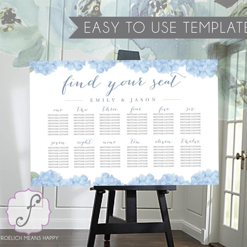Diy Seating Chart - Etsy