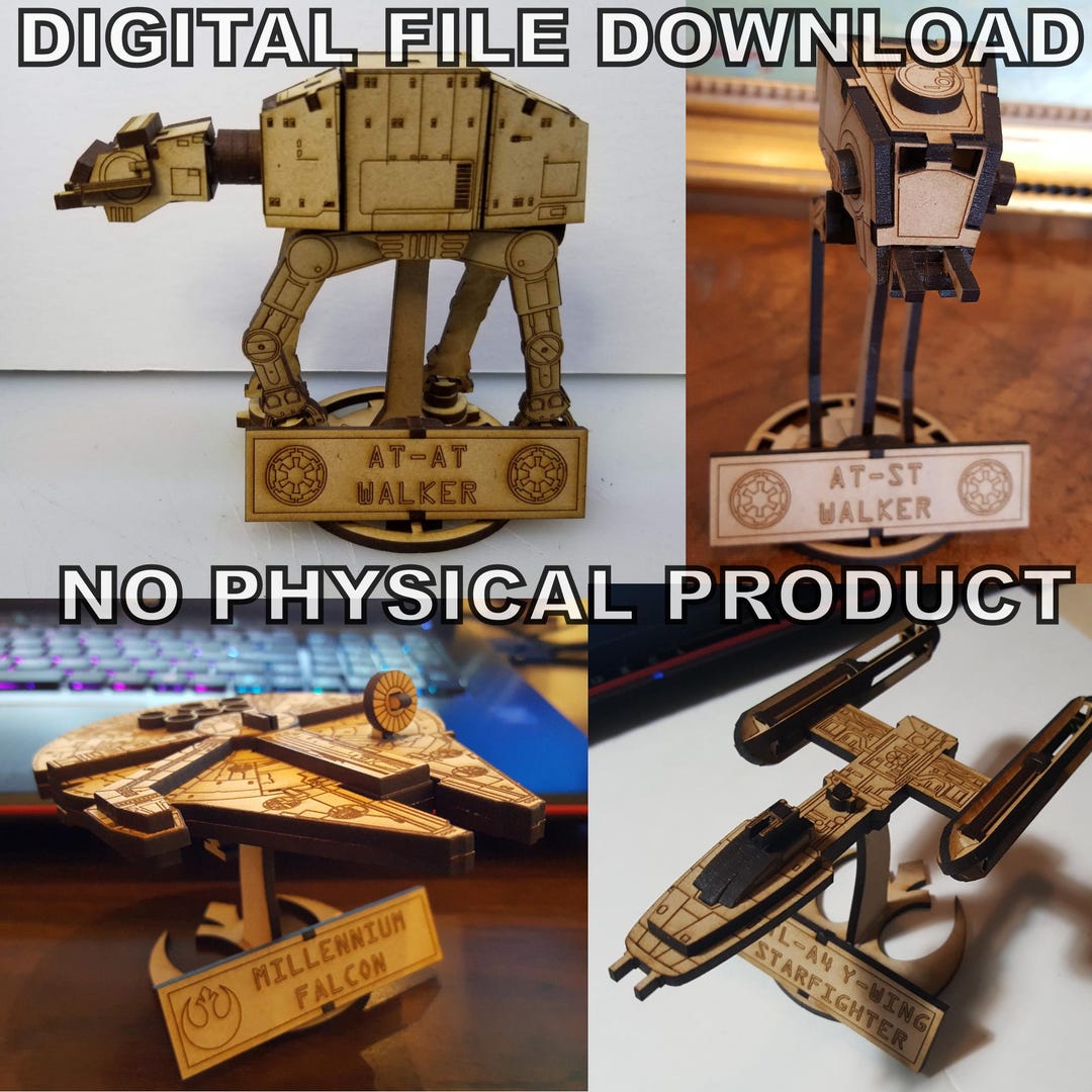 Star Wars Ships Laser Cut Templates - Ai, Cdr, Dxf, Pdf - Digital Files ...