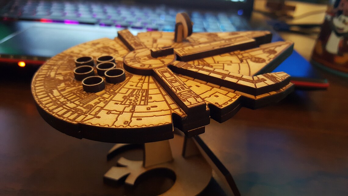 Star Wars Small Millennium Falcon Laser Cut Template Ai - Etsy