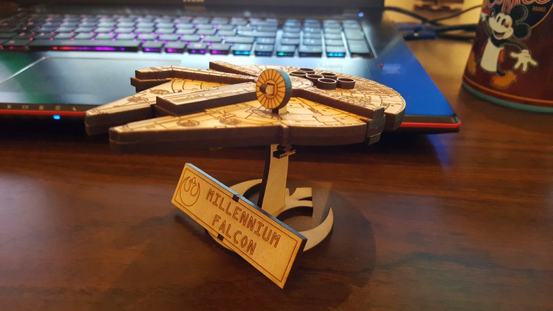 Star Wars Small Millennium Falcon Laser Cut Template - Ai, Cdr, Dxf ...