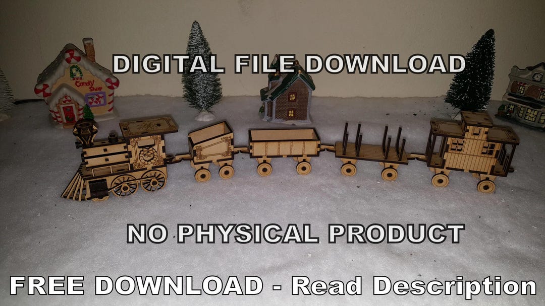 Christmas Train Laser Cut Template - Ai, Cdr, Dxf, Pdf, Svg - Etsy