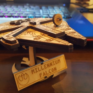Star Wars Small Millennium Falcon Laser Cut Template - Ai, Cdr, Dxf ...