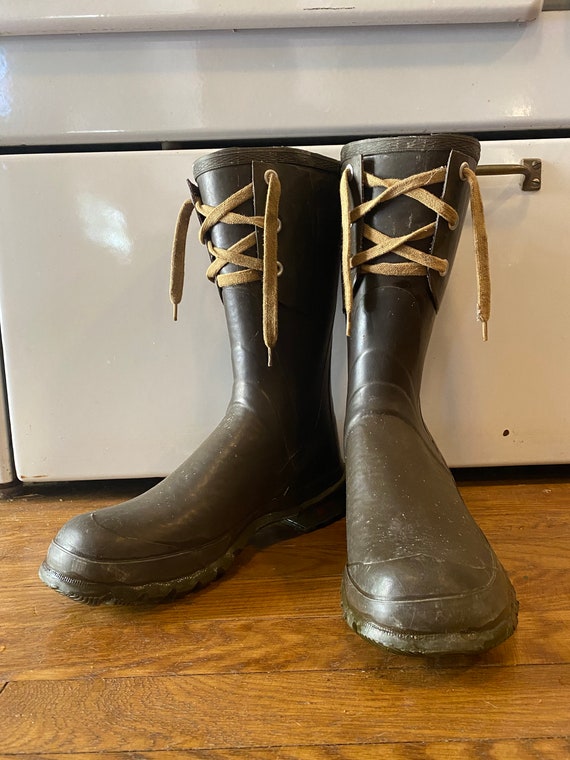Unique vintage lace up Uniroyal rubber boots - Gem