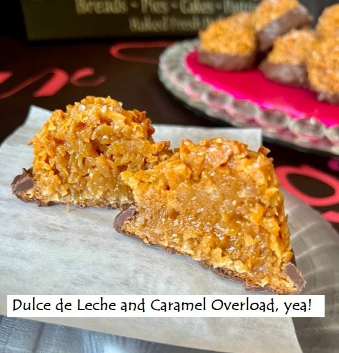 16 Count ~ Chewy Sea Salt Caramel Dulce De Leche Coconut Macaroons - Etsy
