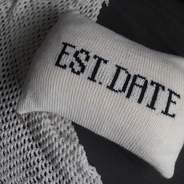 Est Date Pillow - Etsy