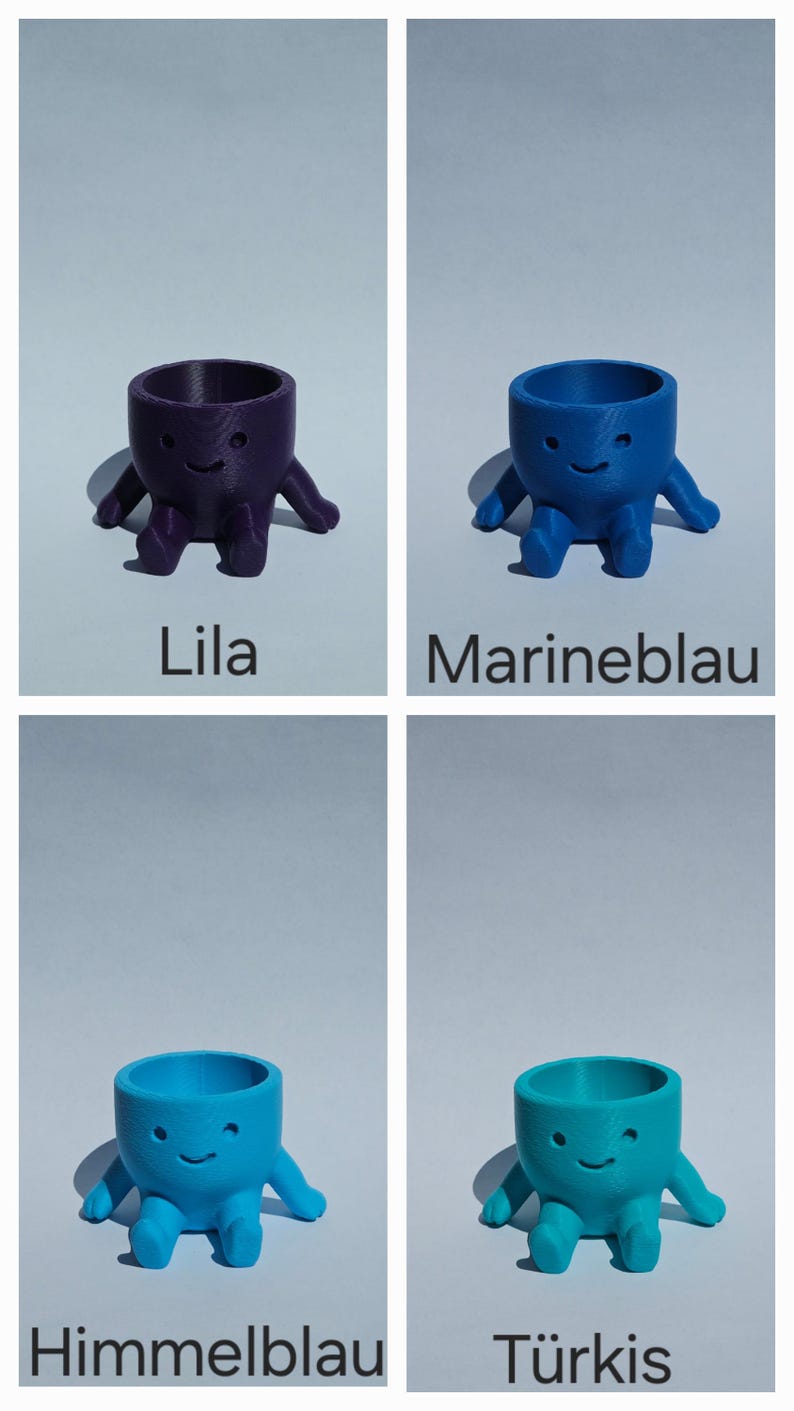 Egg Cup & Mini Plant Pot 2-in-1 4-piece Set - Etsy