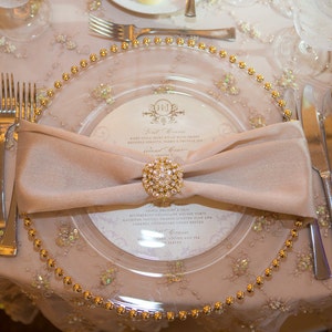 Gold Rhinestone Napkin Rings, Luxury Napkin Rings, Wedding Decorations ...