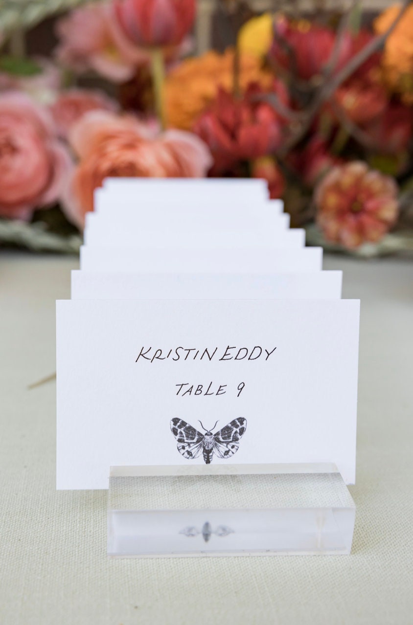 Clear Acrylic Place Card Holder 12