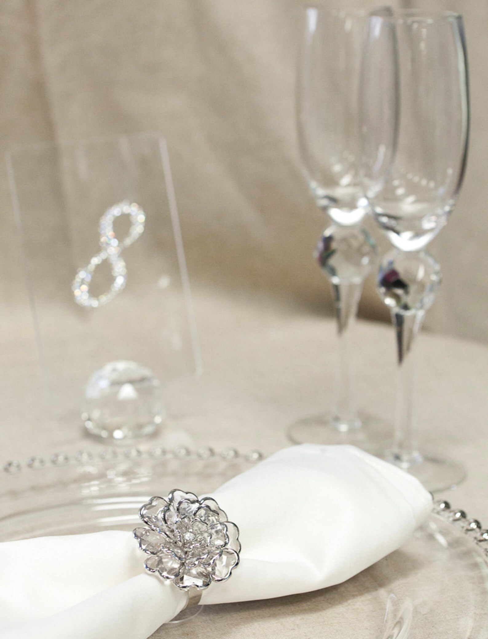 2 Flower Napkin Rings Wedding/ Unique Napkin Ring/ Wedding | Etsy