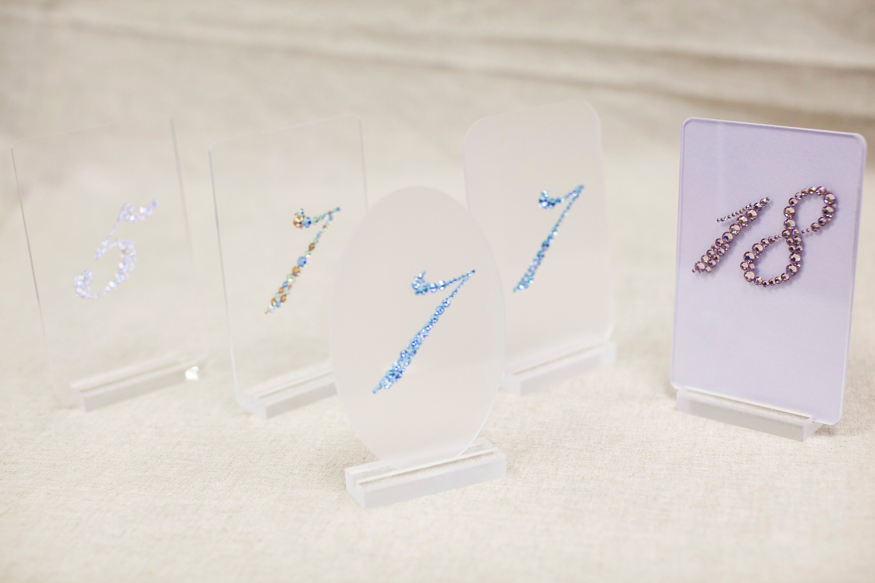 Custom Order 1-7: Clear Plexiglass Table Numbers With Clear | Etsy