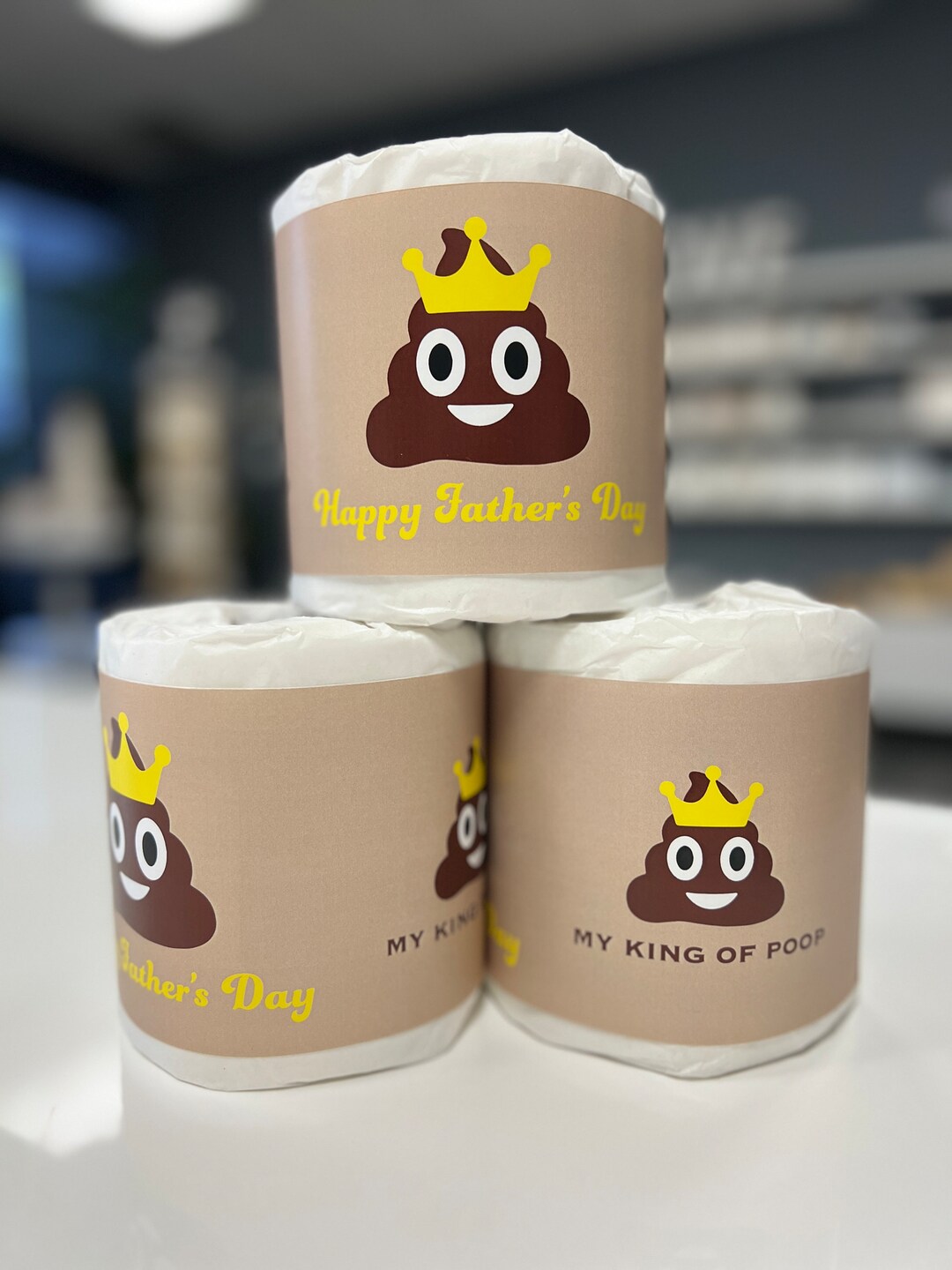 Funny Emoji POOP Toilet Roll-funny Theme-funny Fathers Day Gifts ...