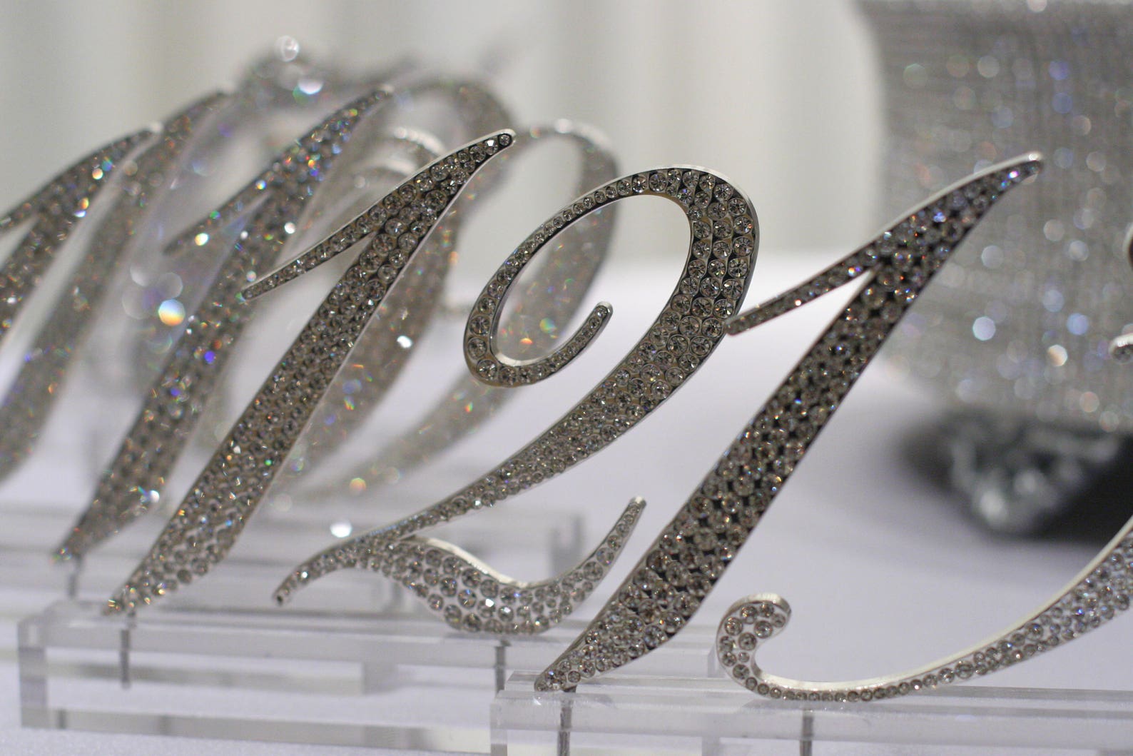 1-15 Silver Rhinestone Table Numbers for Wedding Birthday or - Etsy