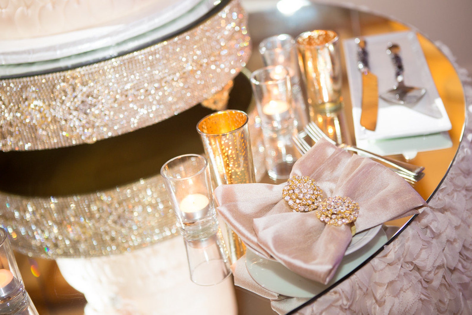 Gold Rhinestone Napkin Rings Luxury Napkin Rings Wedding - Etsy