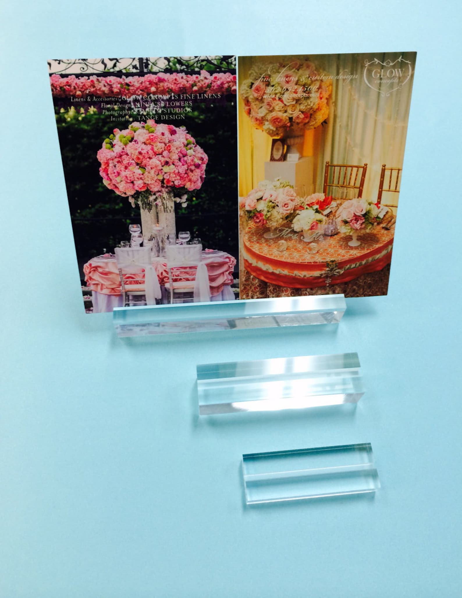 3 Large Size Clear Place Card Holder/ Business Card Holder/ - Etsy