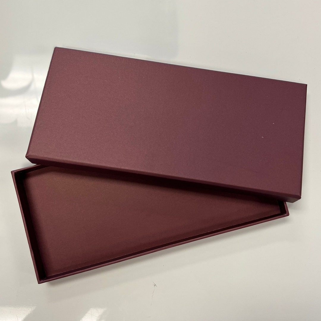 4x9 Inches Elegant BURGUNDY Wedding Invitation Boxes, Perfect for a ...