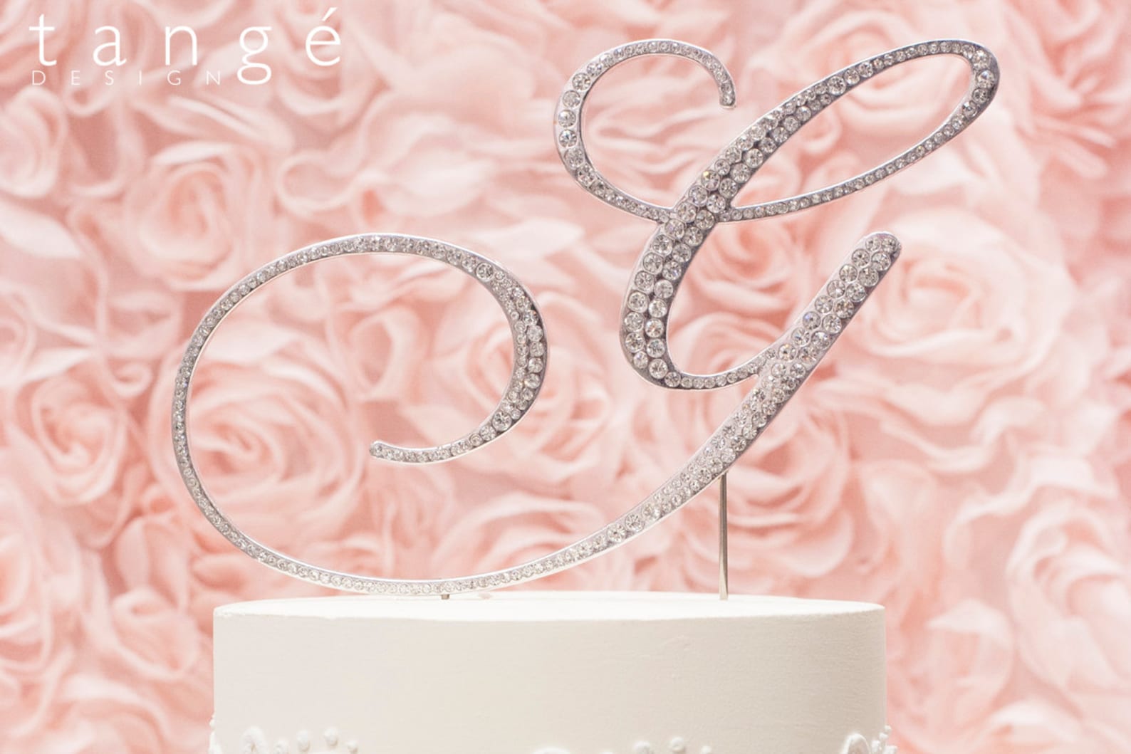 A-Z Initial Silver METAL Wedding G Cake Toppers Fine Set-in - Etsy