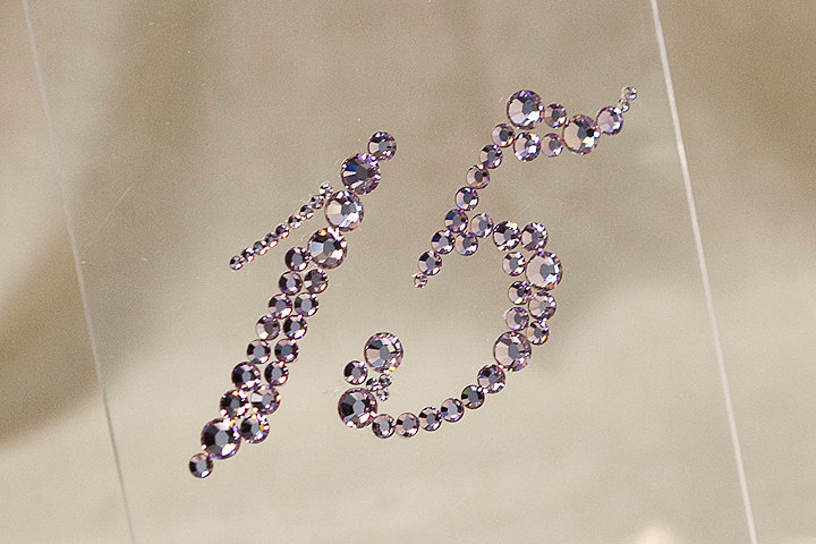 1 Clear Plexiglass Table Numbers With Crystal Ball Clear - Etsy