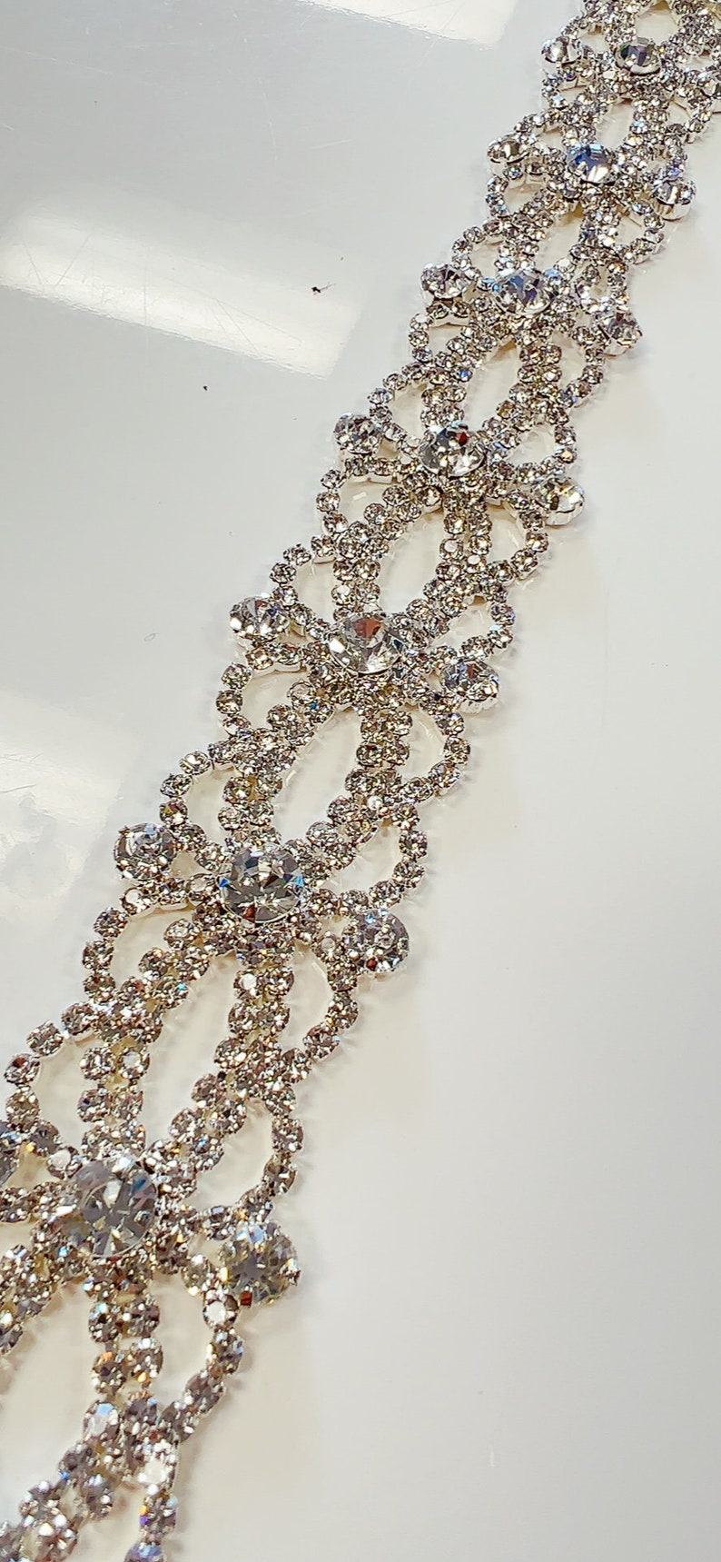 Sparkle ROSE GOLD or Silver Rhinestone Embellishment Chain/ - Etsy