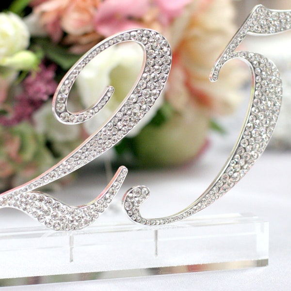 Rhinestone Table Numbers - Etsy