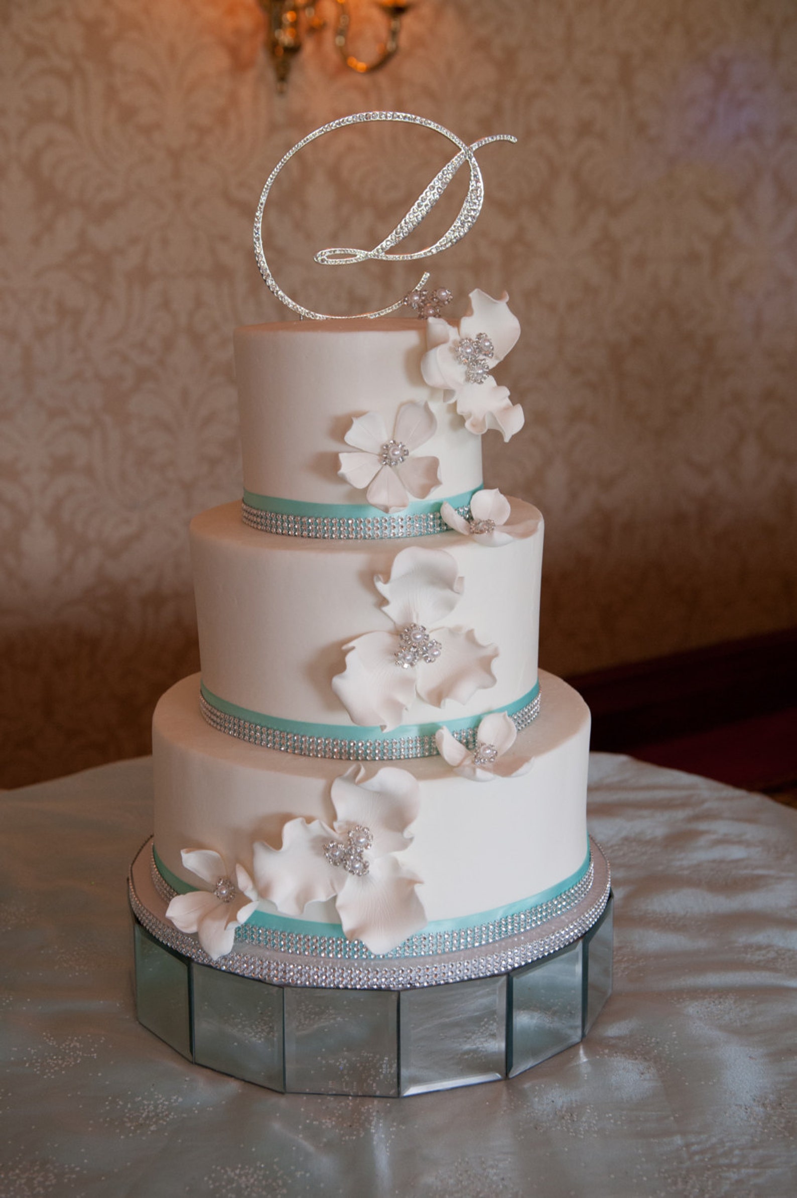 A-Z Initial Silver METAL Wedding H Cake Toppers Fine Set-in - Etsy