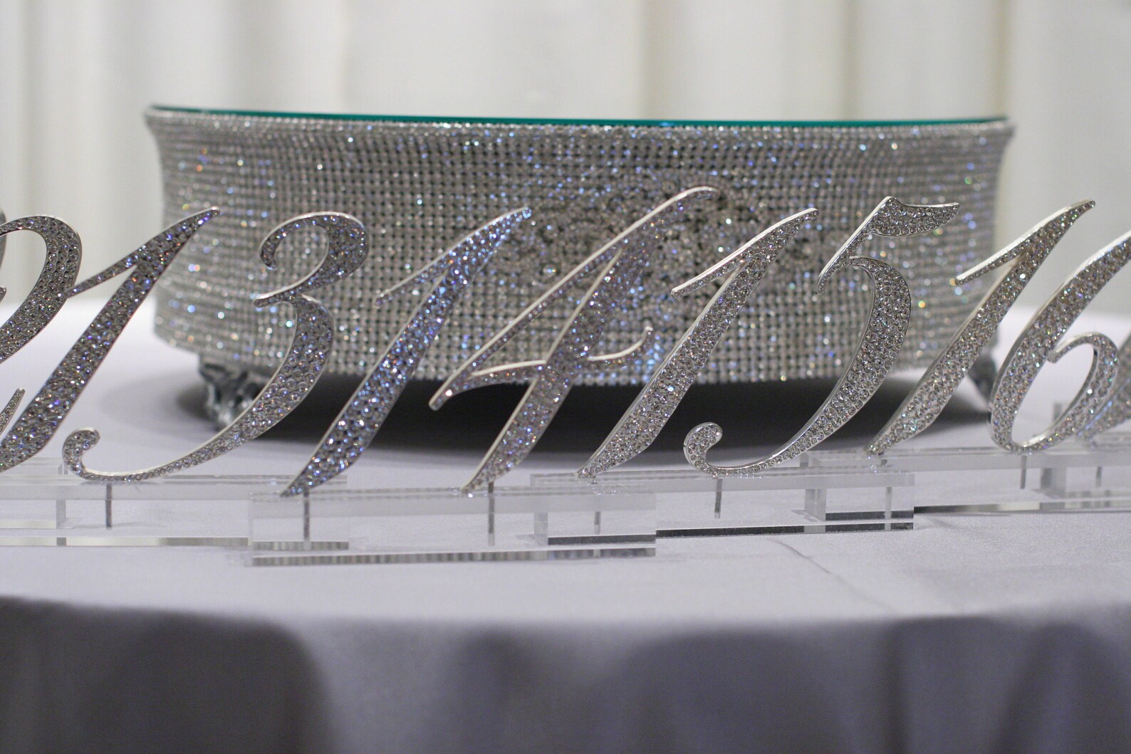 1-15 Silver Rhinestone Table Numbers for Wedding Birthday or - Etsy