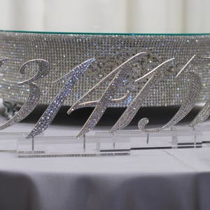 1-15 Silver Rhinestone Table Numbers for Wedding, Birthday, or Any ...