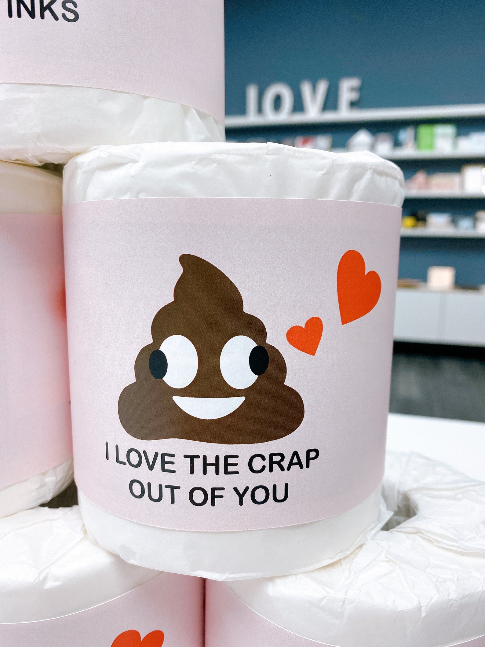 Love Emoji POOP Toilet Roll-valentine's Gift for a Big - Etsy