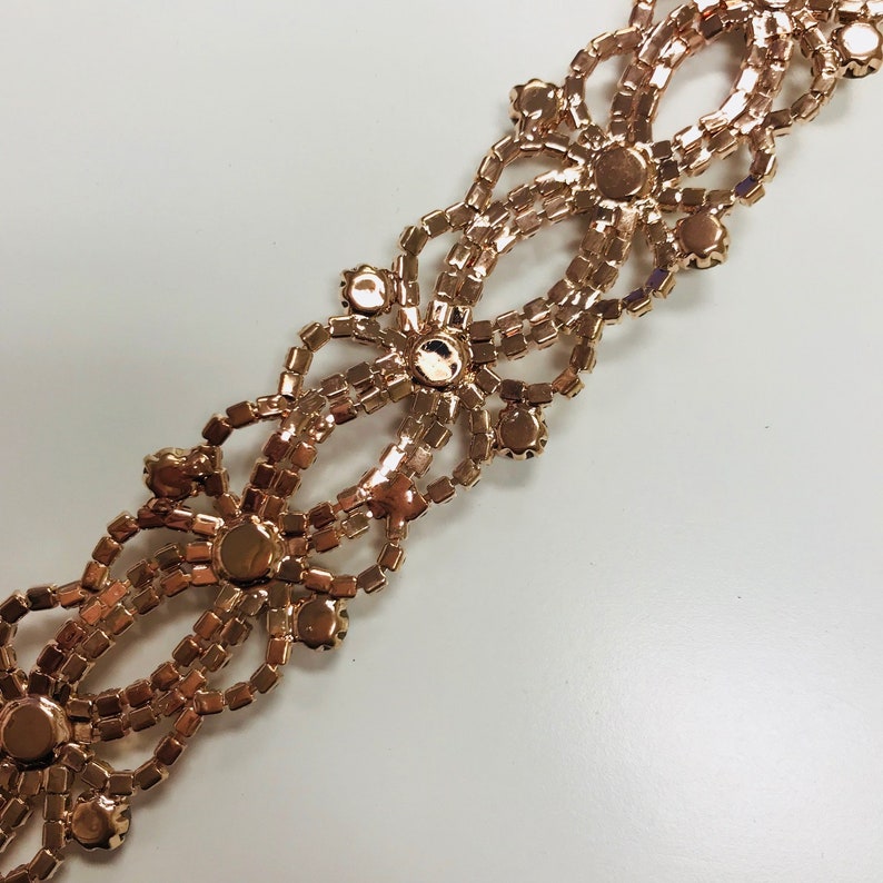 Sparkle ROSE GOLD or Silver Rhinestone Embellishment Chain/ - Etsy