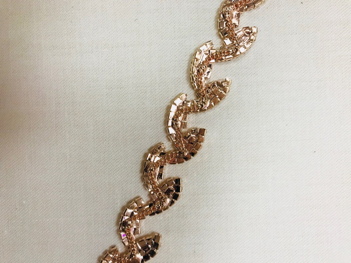 ROSE GOLD Rhinestone Embellishment Chain/ Wedding Cake Decoration ...