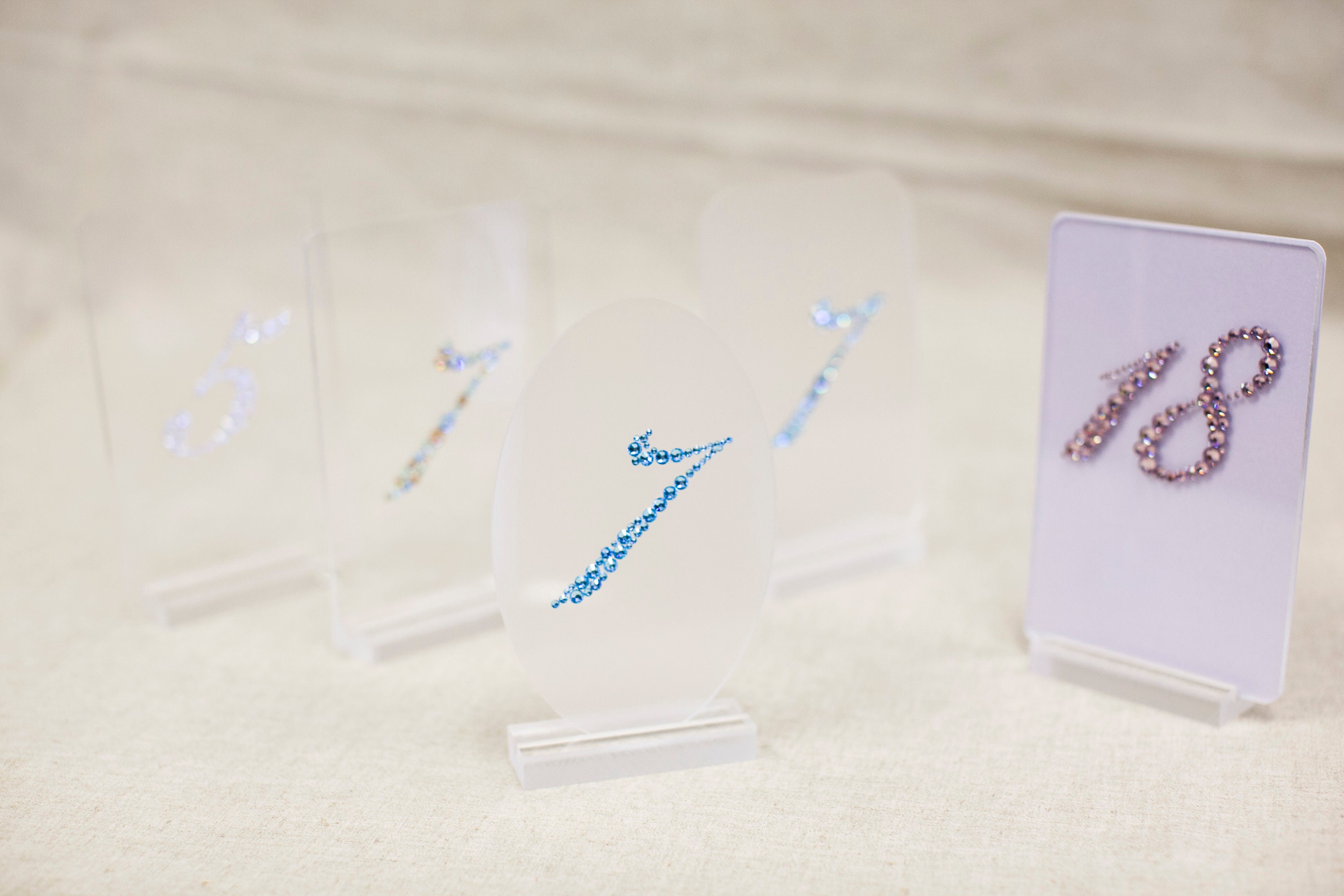 Custom Order 1-7: Clear Plexiglass Table Numbers With Clear | Etsy