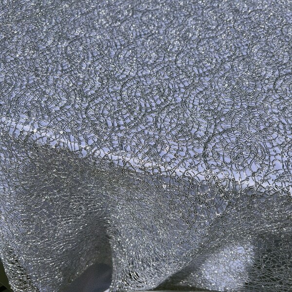 Silver Sequin Linen - Etsy