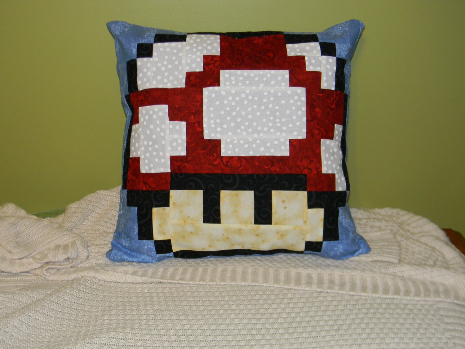 Super Mario Bros. Mushroom Throw Pillow - Etsy