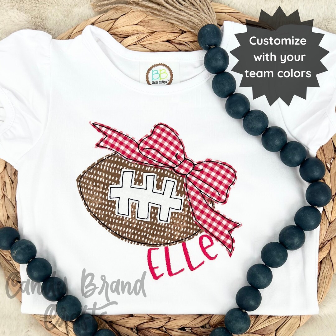 Girls Football Tee Personalized Football T-shirt Girls Custom Football ...