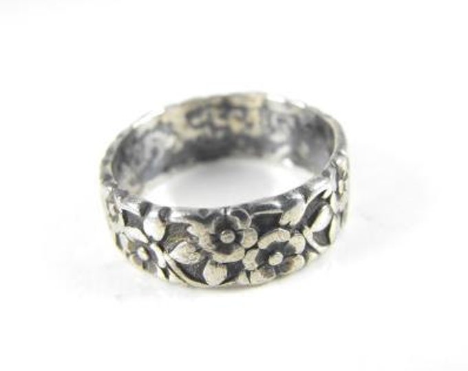 Vintage Ring Sterling Posies Signed With Uncas Makers Mark - Etsy